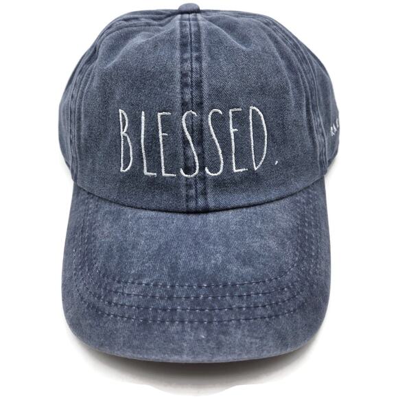 Rae Dunn | Accessories | Blessed Baseball Cap Navy Blue Adjustable Hat ...